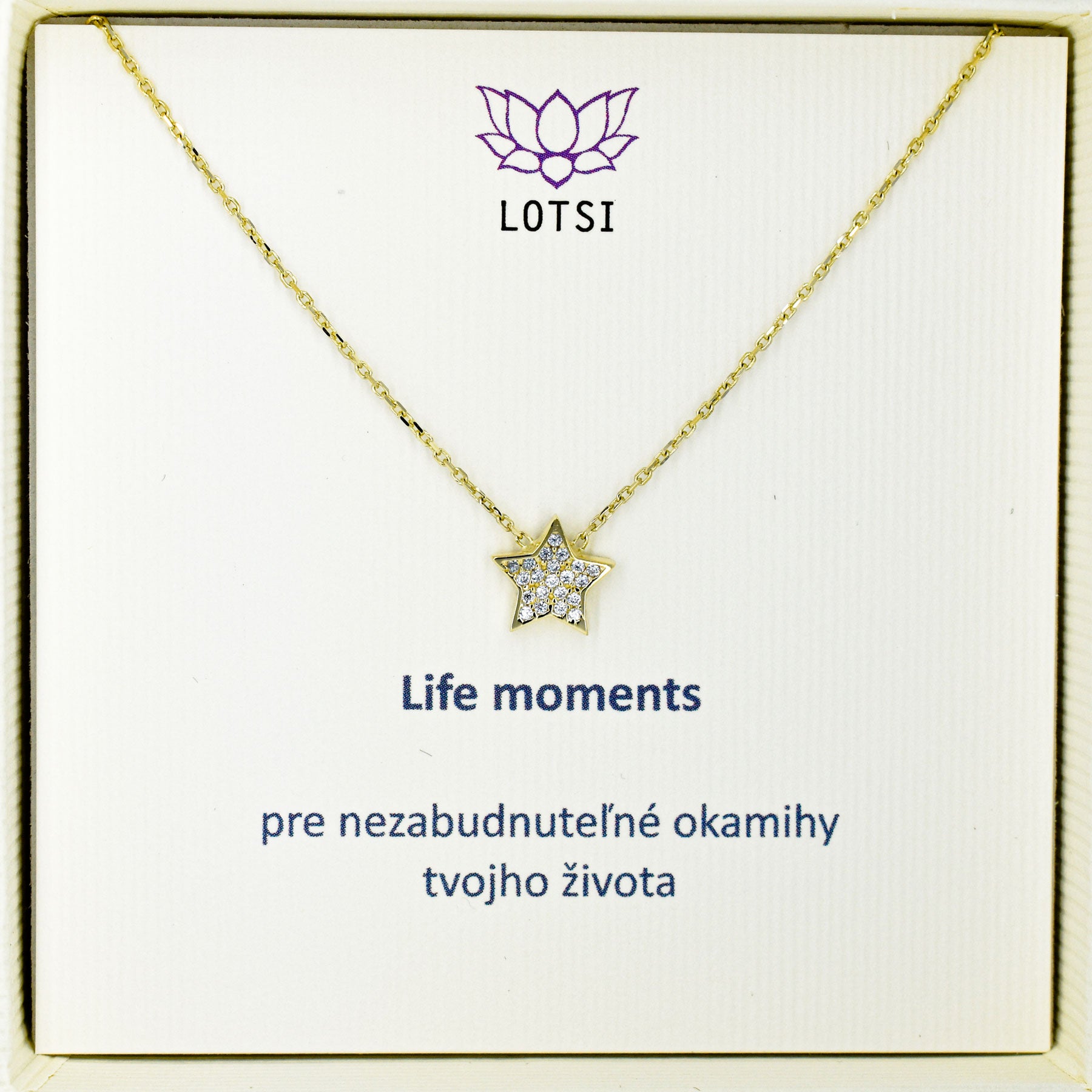 Zlatá retiazka Life moments | LOTSI